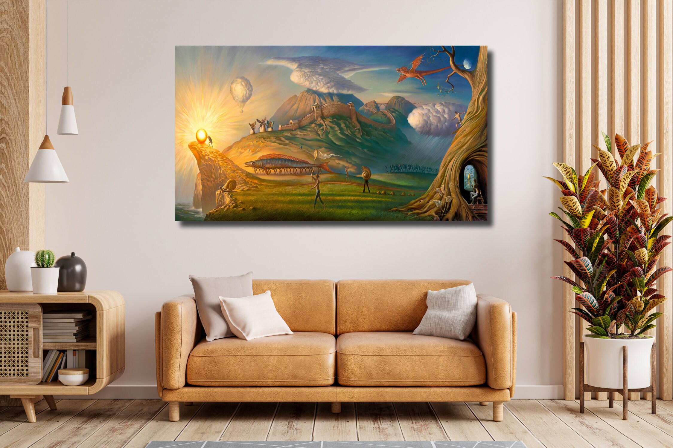 Vladimir Kush Human Way Canvas Wall Art, Art Print, Poster, Surreal ...