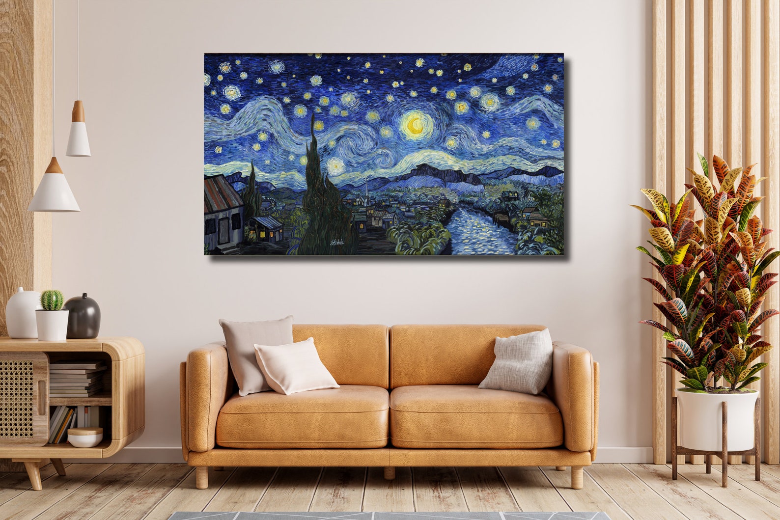 Starry Night by Van Gogh Wall Art, Starry Night Poster, Starry Night ...