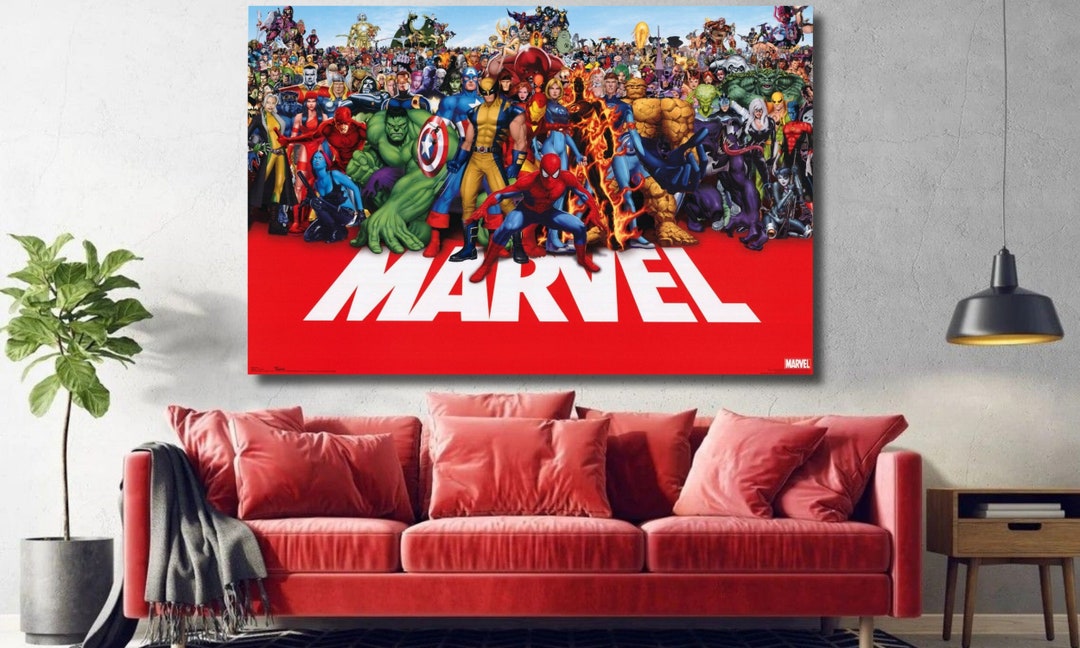 Marvel Heroes Canvas Wall Art, Avengers Wall Art Canvas, Marvel Wall ...