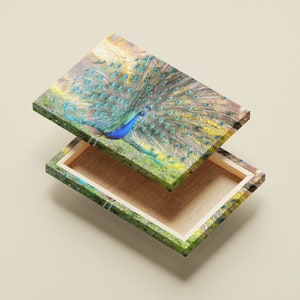 Beautiful Blue Green Peacock Canvas Wall Art Design / POSTER or CANVAS ...