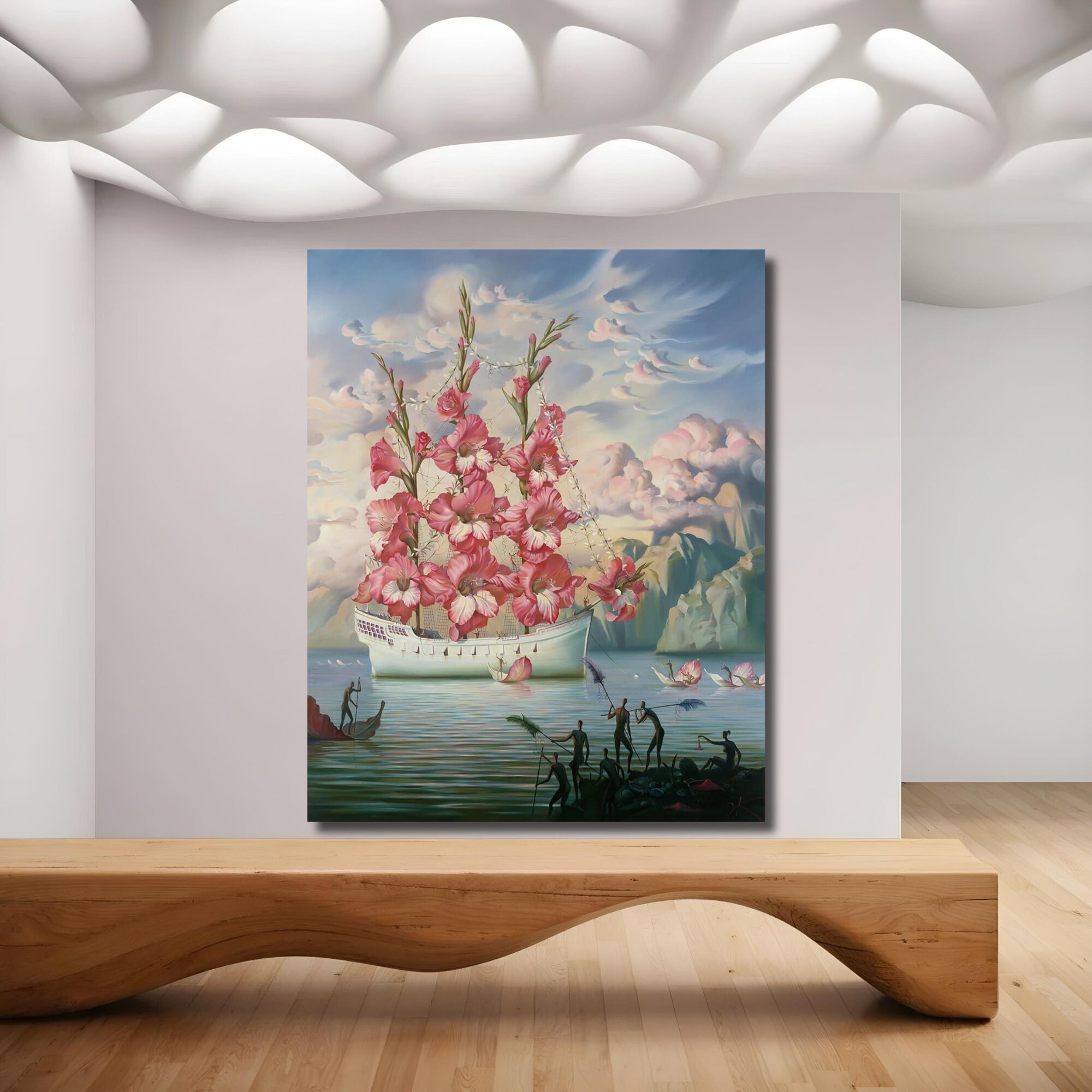 Vladimir Kush Departure of the Winged Ship Canvas Wall Art - Etsy