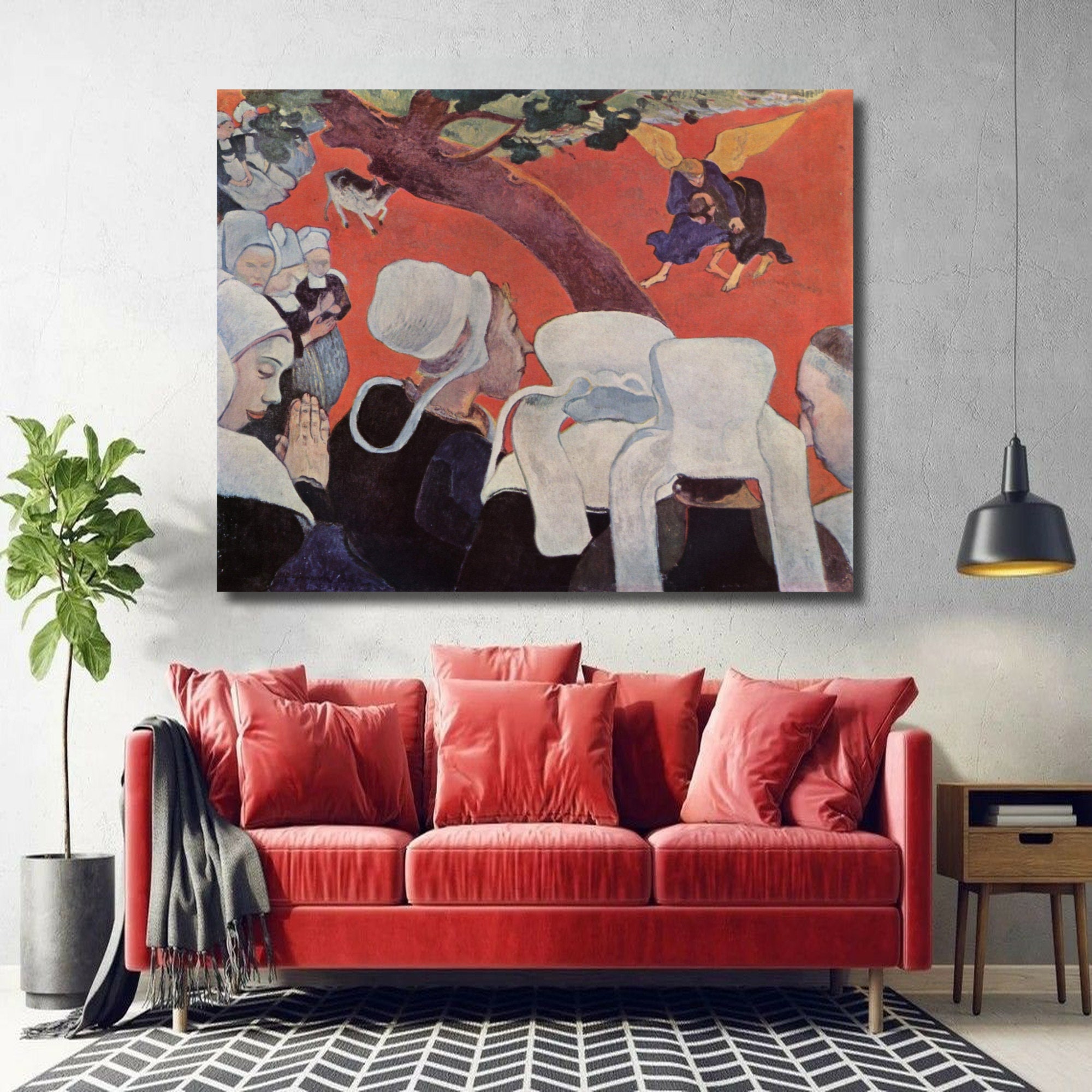 Vision After the Sermon by Paul Gauguin Artwork for Wall Home Decor ...