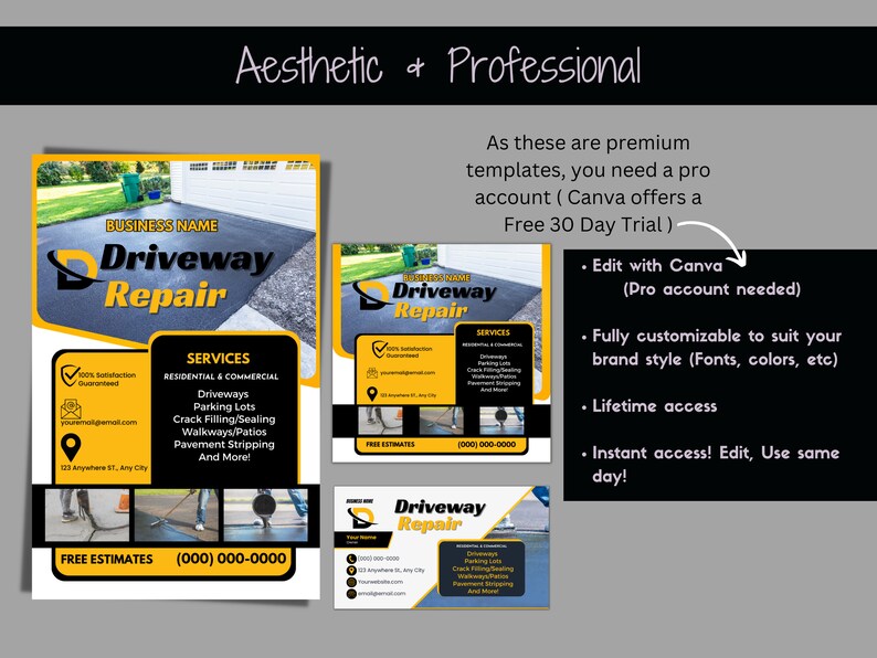 Driveway Repair Service Flyer Templates Social Media Flyer Professional ...