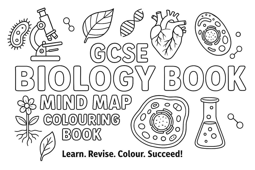 GCSE Biology Mind Map Colouring Book - Etsy UK