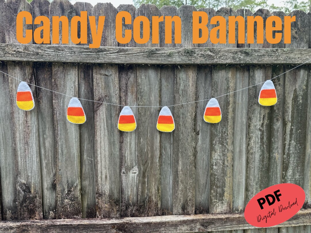 Halloween Candy Corn Banner | Digital PDF Download | Fall Decorations ...