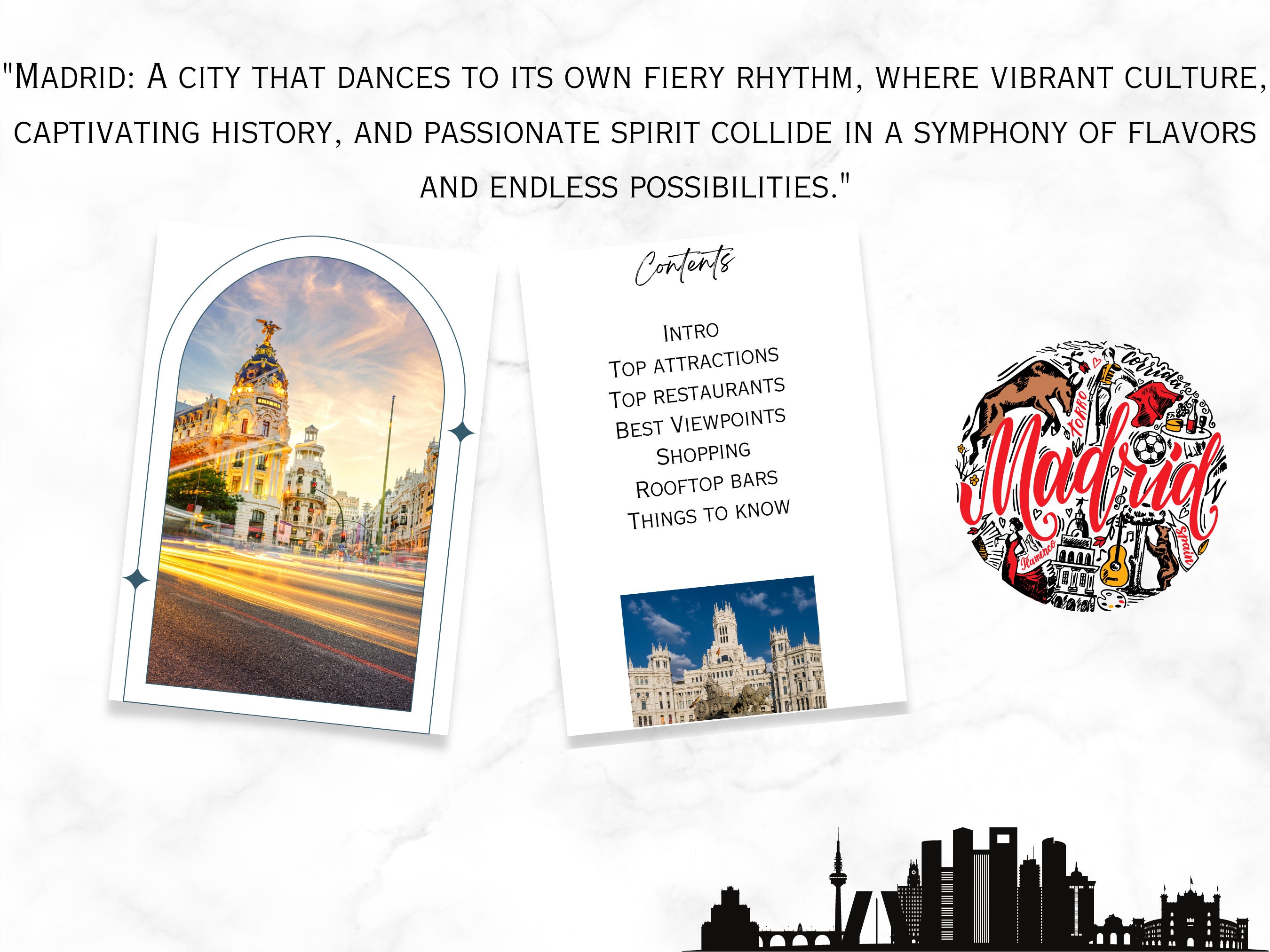 Madrid City Guide, Madrid Tourist Guide, Madrid Guide - Etsy