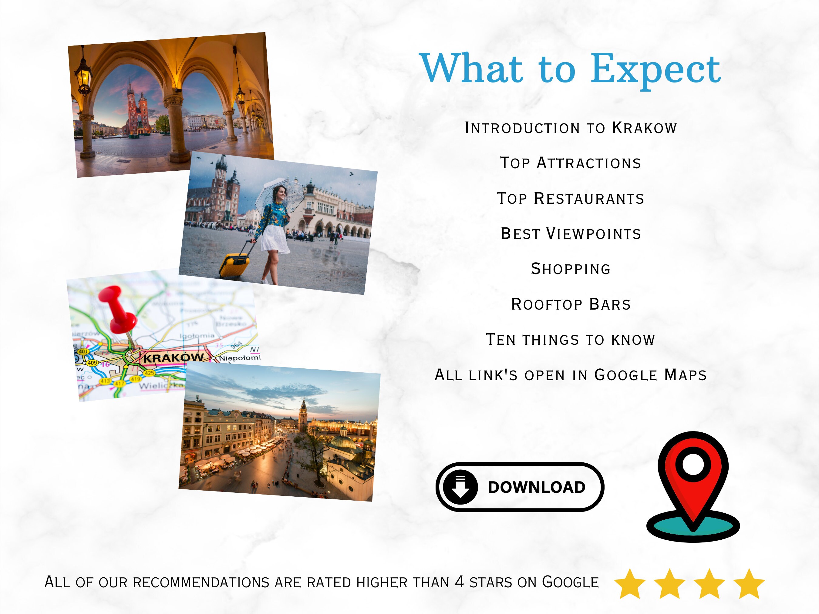 Krakow City Guide, Krakow Tourist Guide, Krakow Guide - Etsy