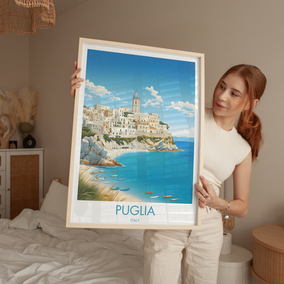 Puglia Travel Poster Puglia Print Puglia Gift Birthday Present Wedding ...