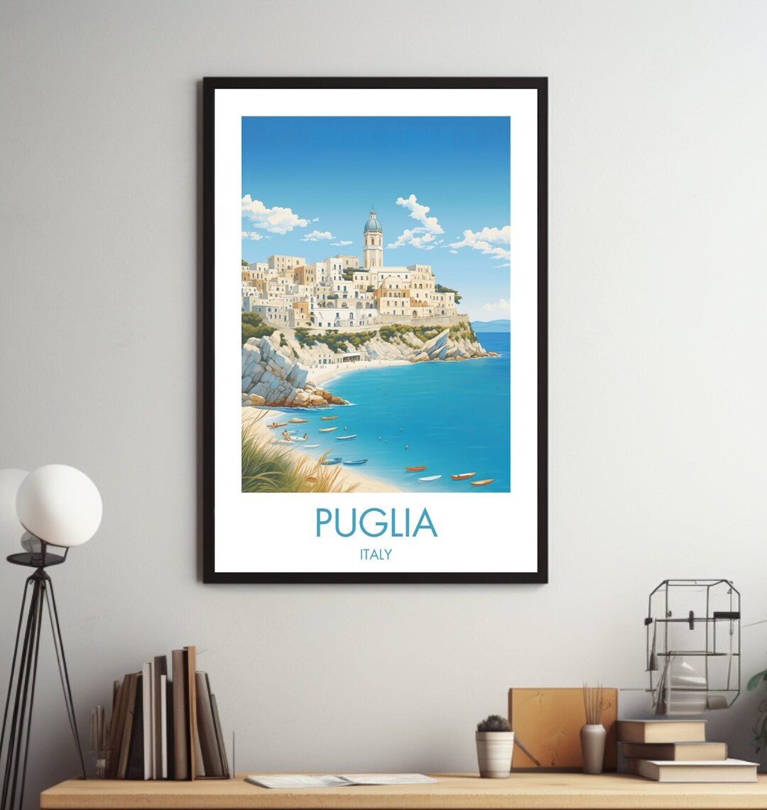 Puglia Travel Poster Puglia Print Puglia Gift Birthday Present Wedding ...