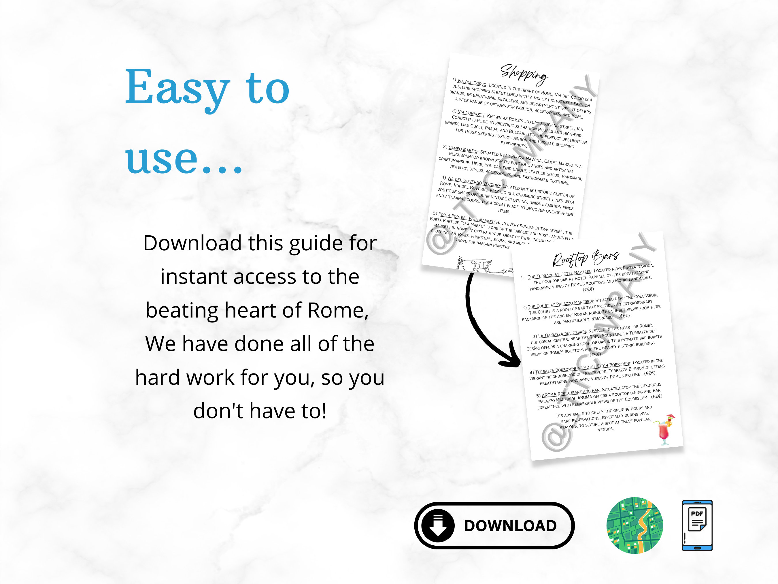 Rome City Guide, Rome Tourist Guide, Rome Guide - Etsy