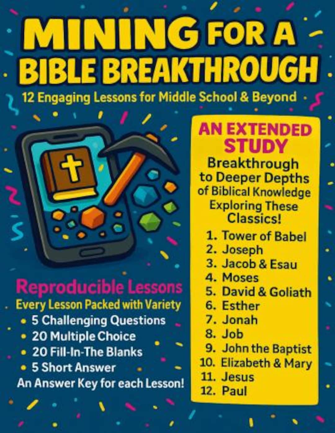 Bible Study Workbook | 12 Interactive Lessons for Middle School ...