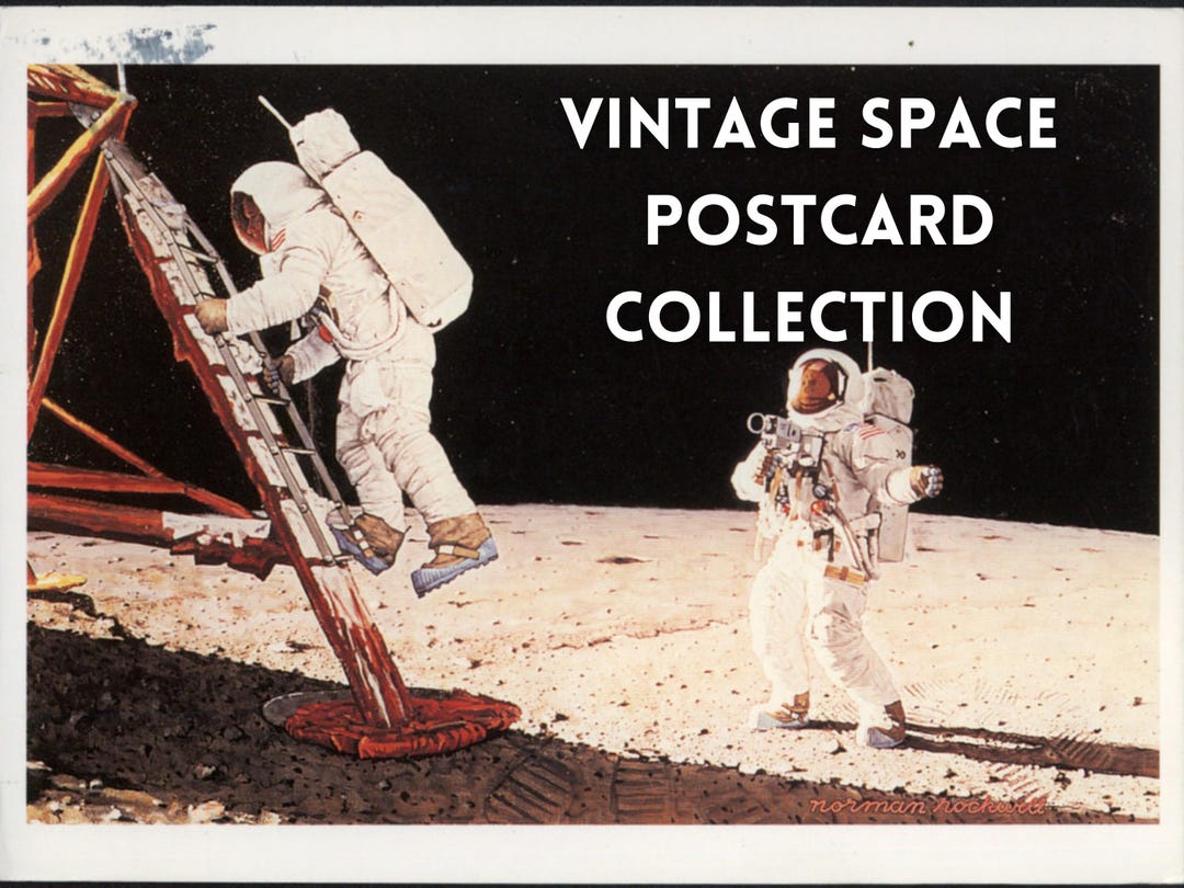 Vintage Space Postcard Set: Retro Sci-fi Ephemera (digital Download ...