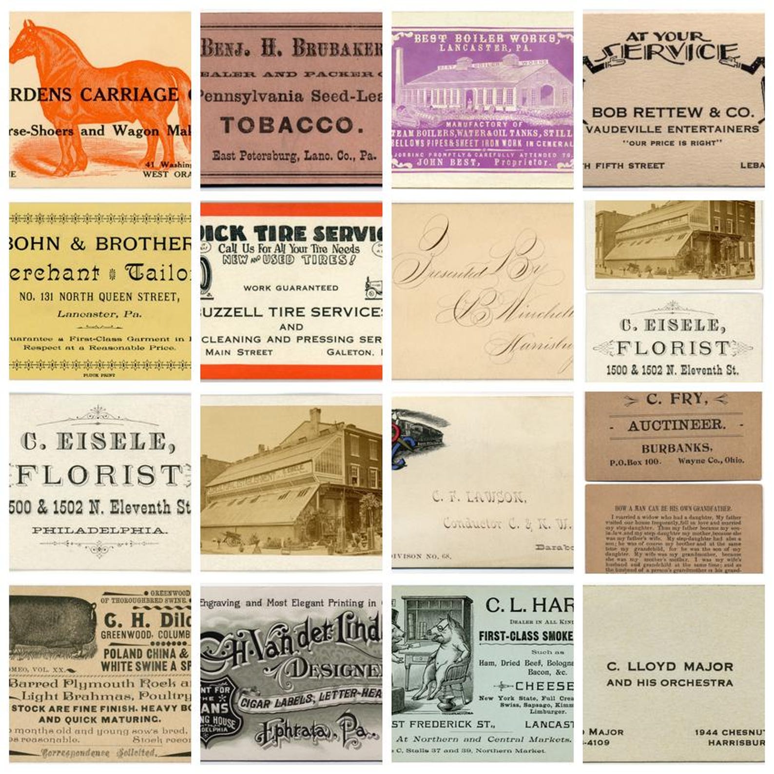 300+ Vintage Business Cards: 1900s Ephemera for Junk Journals (digital ...