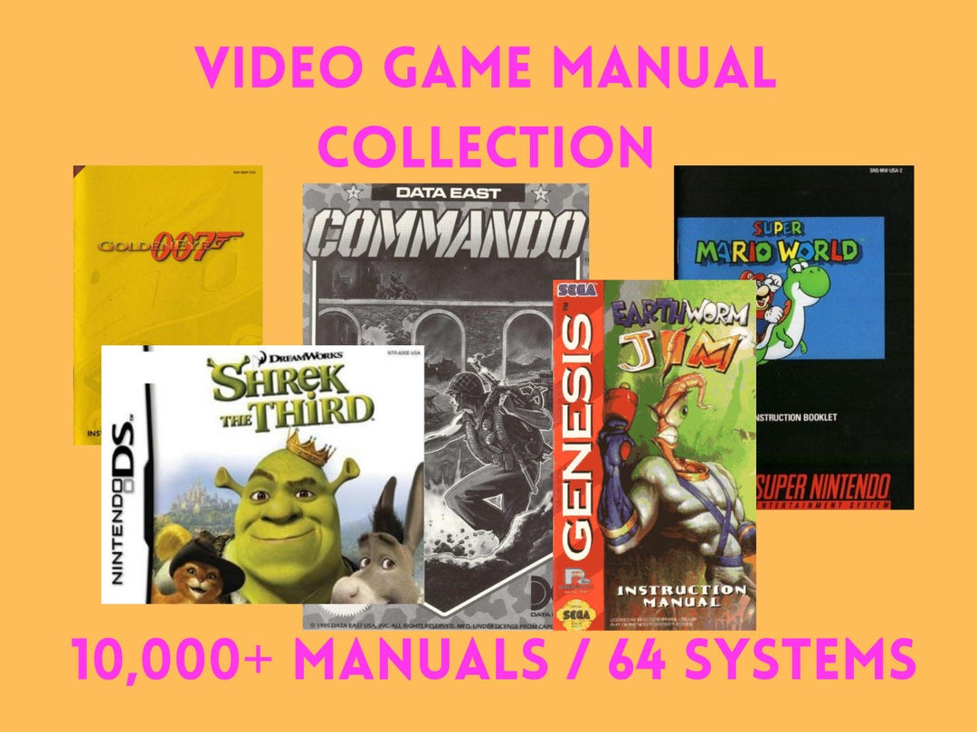 Retro Video Game Manual Collection: 64 Systems, 10,000+ Manuals (PDF ...