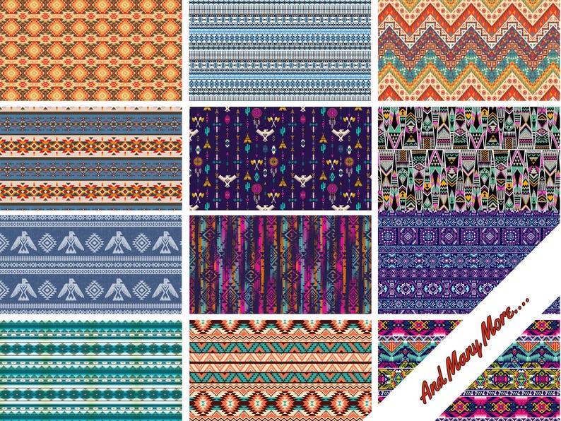 Native American Pattern Bundle: High-res Seamless Prints (commercial ...