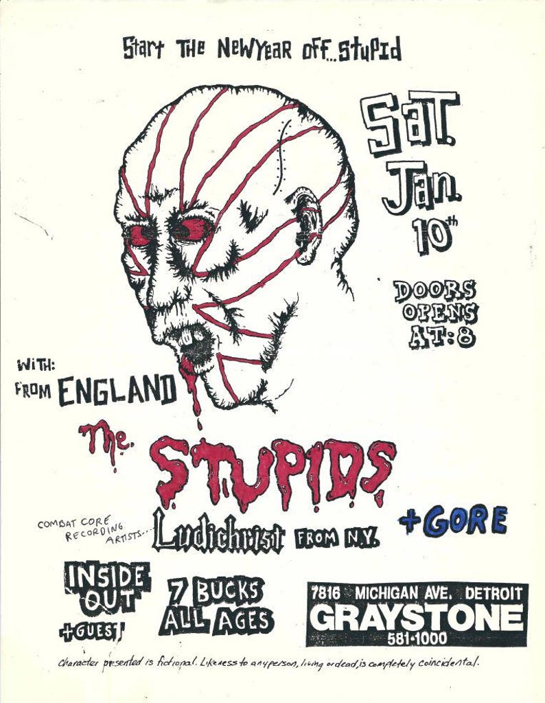 Vintage Punk Rock Flyer Collection: 250 High-res Digital Images ...