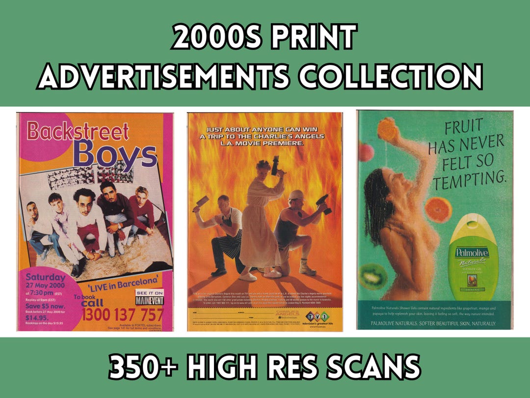 2000s Print Ad Collection: Retro Y2K Magazine Advertisements (digital ...