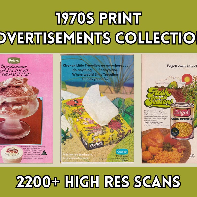 70s Vintage Ad Posters - Etsy