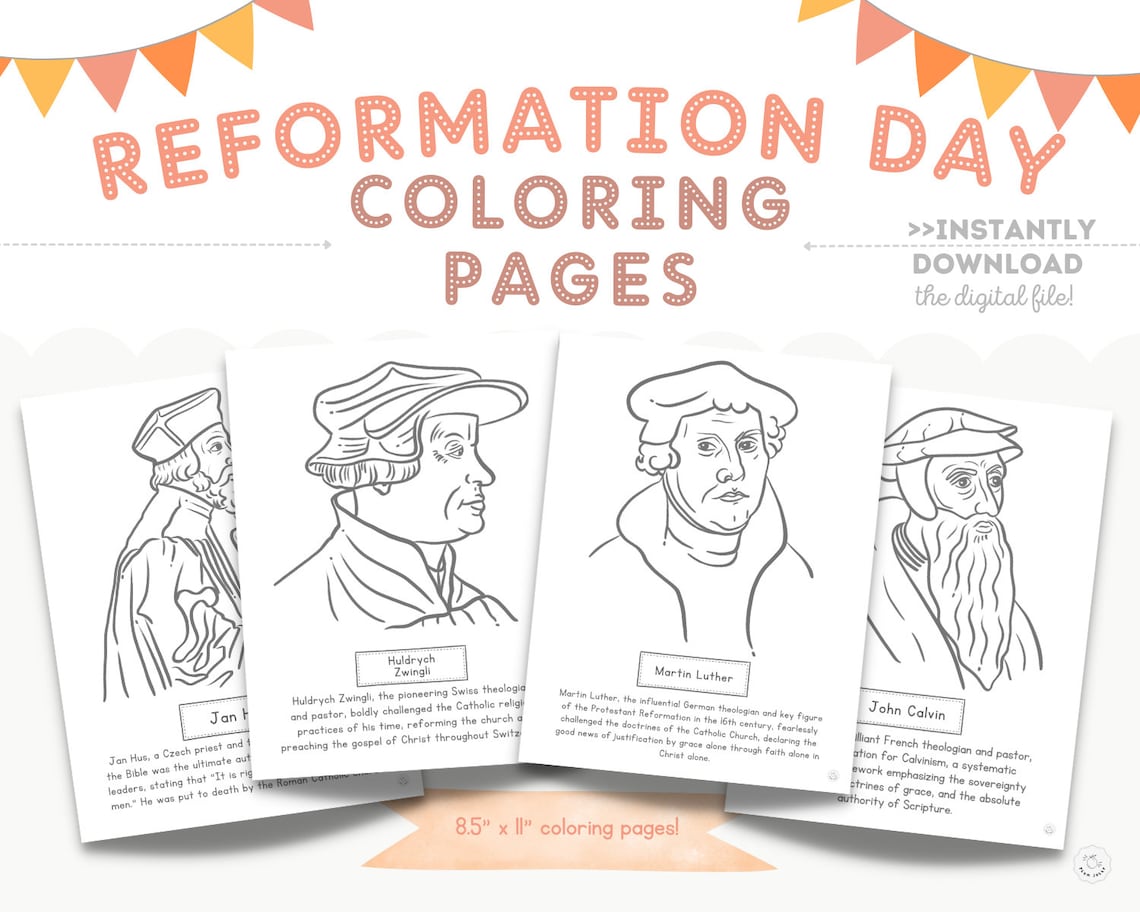 Reformation Lesson Printable Reformation Day Coloring Pages for Kids ...