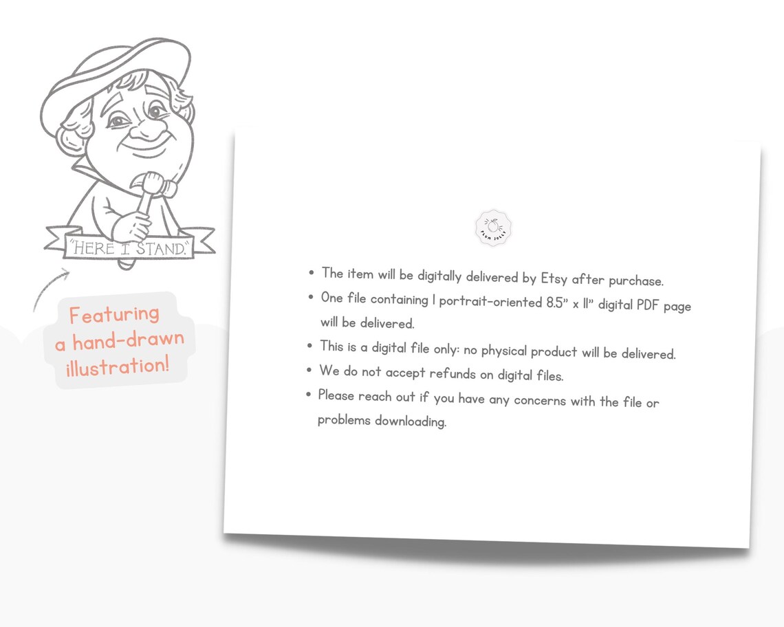 Martin Luther Reformation Day Coloring Page: Lutheran Activity (PDF ...