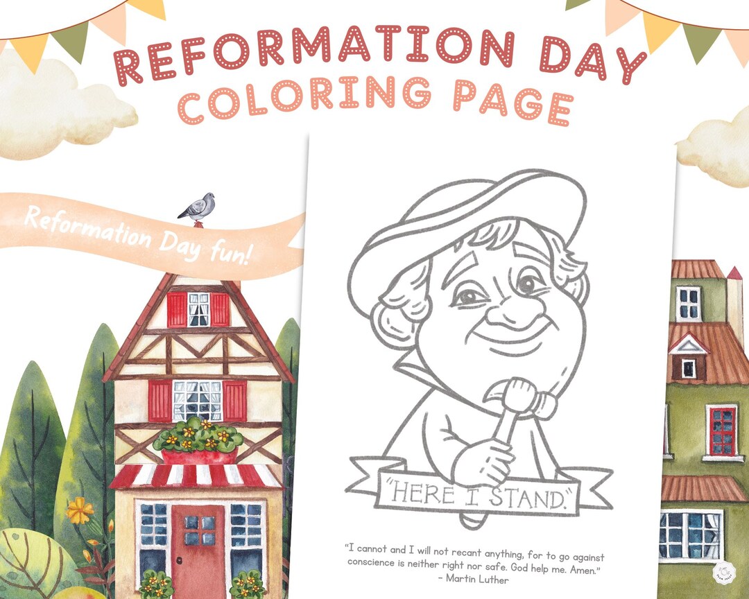 Printable Reformation Day Coloring Page Lutheran Printable Reformation ...