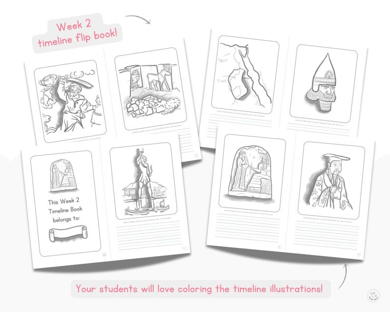 Cycle 1 Week 2 Timeline Printable Coloring Pages Homeschool Printable ...