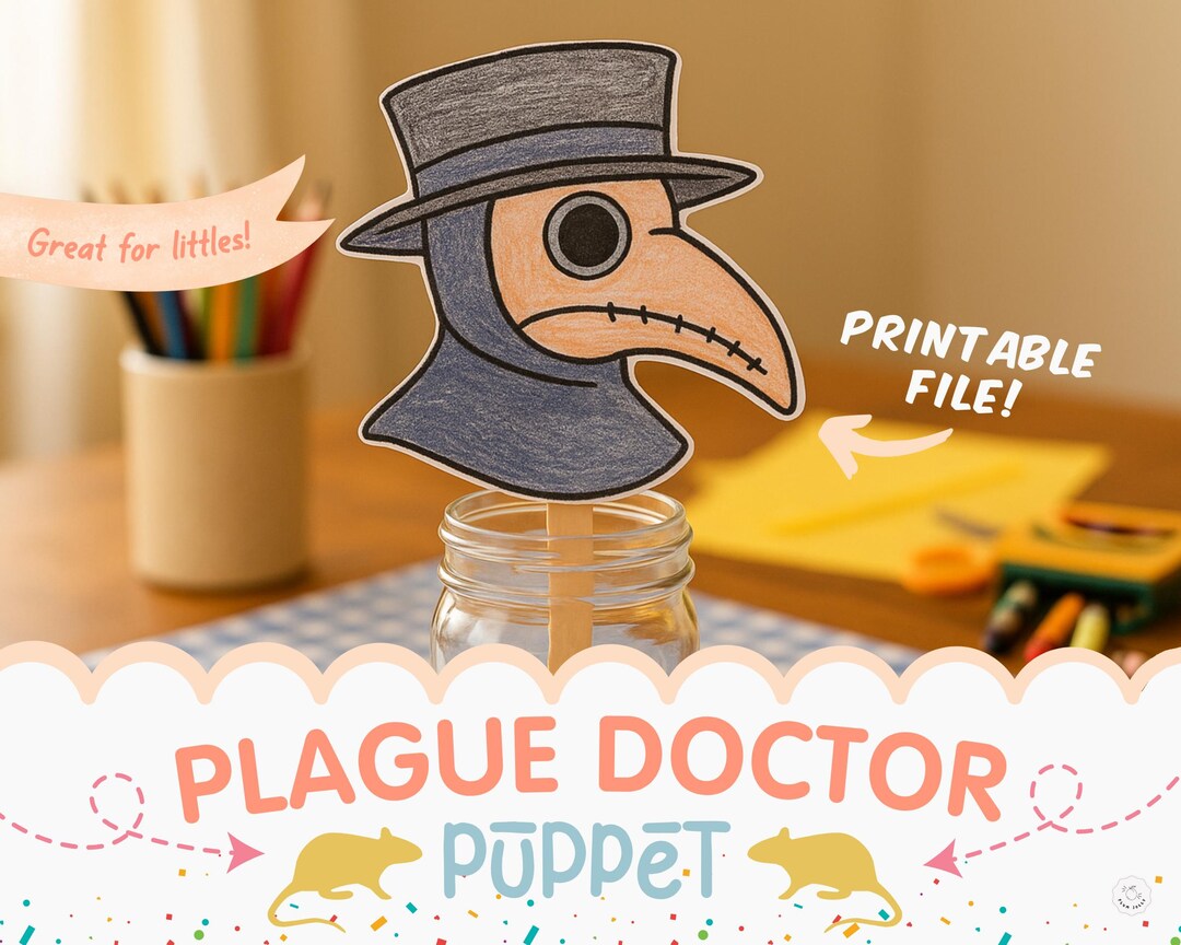Cycle Two History Printable Medieval Plague Doctor Puppet - Etsy Australia