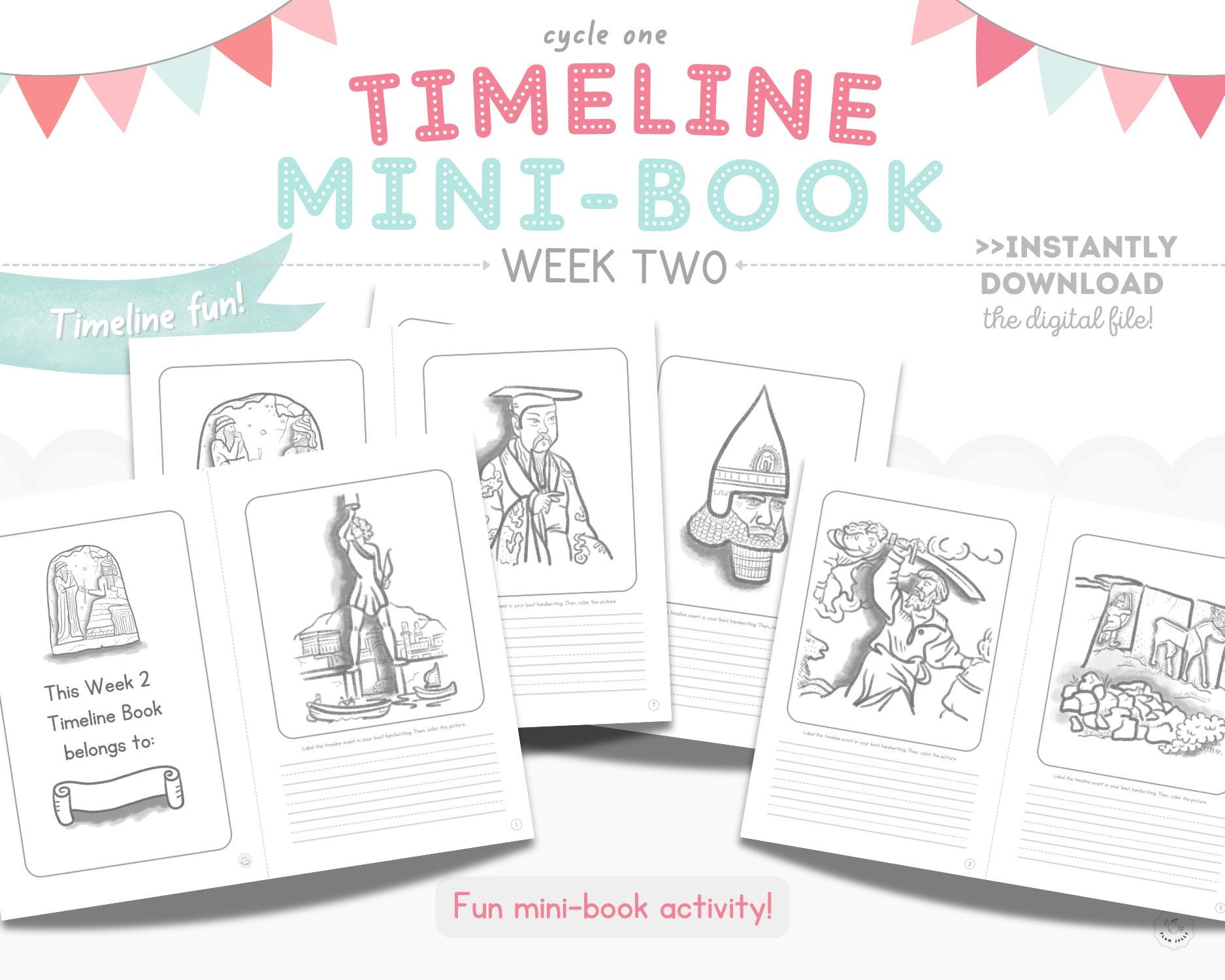 Cycle 1 Week 2 Timeline Printable Coloring Pages Homeschool Printable ...