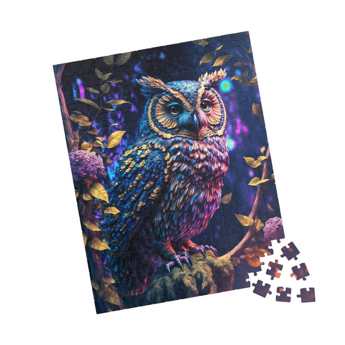 Fairytale Owl Jigsaw Puzzle - Magical Owls Lovers Gift - Metalic Bird ...