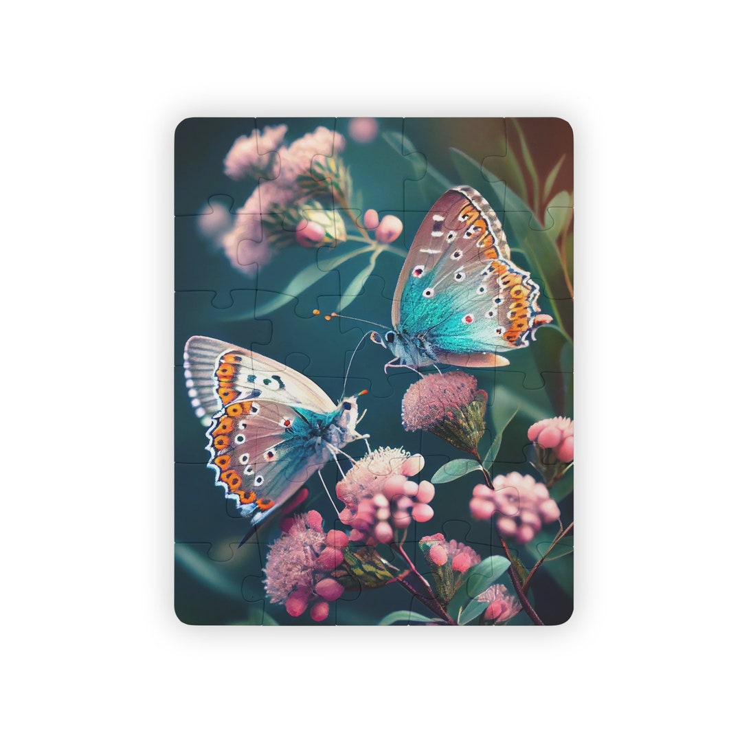 Butterflies Flowers Kid Jigsaw Puzzle - Toddler Butterfly Gift ...