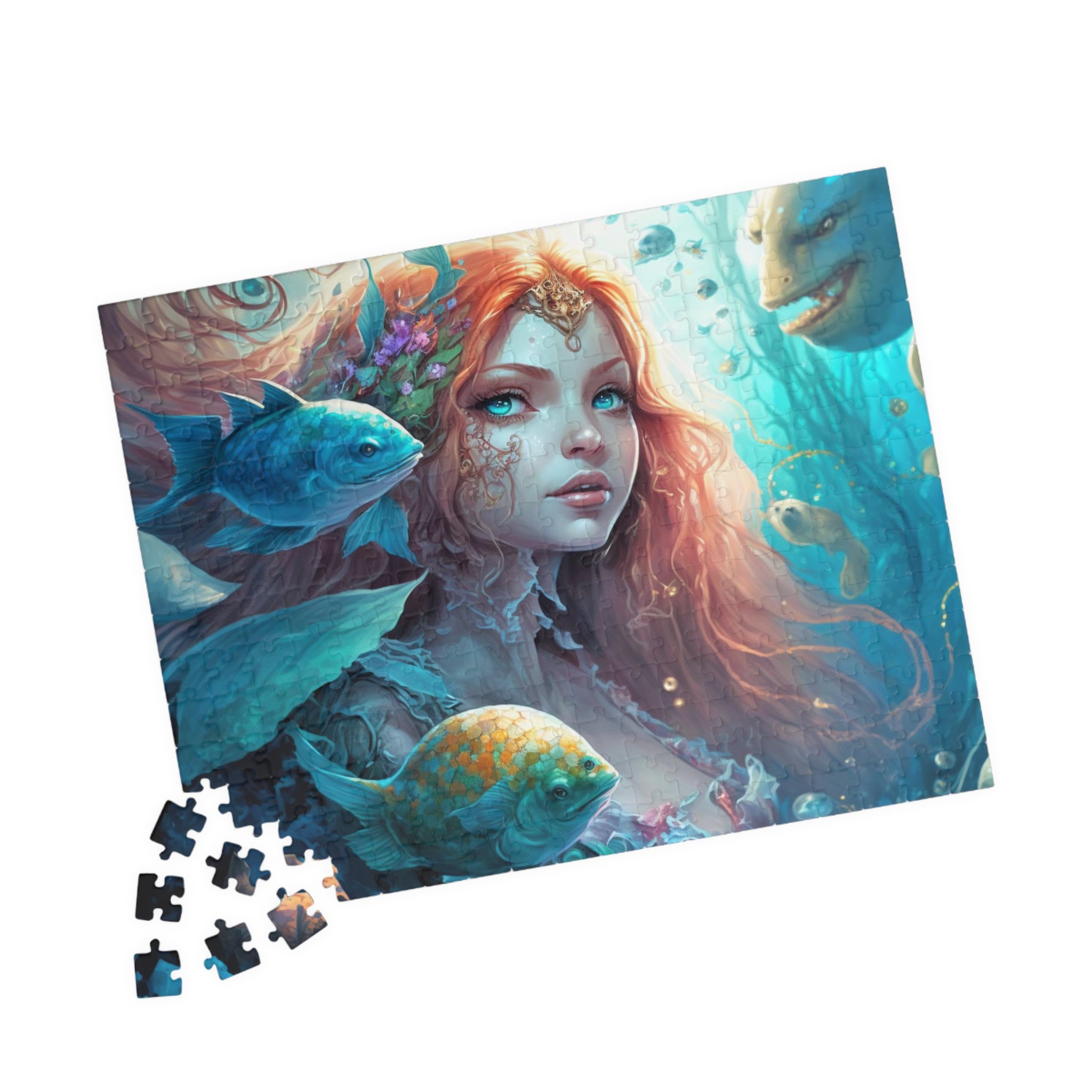 Beautiful Mermaid Jigsaw Puzzle - Mermaids Swimming Lovers Gift ...
