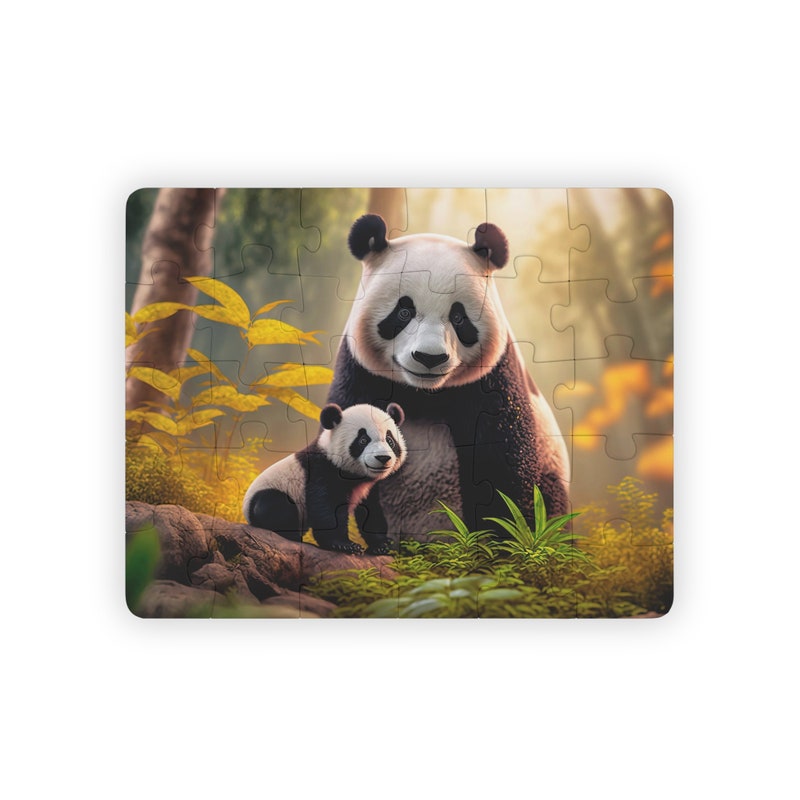 Panda Puzzle - Etsy