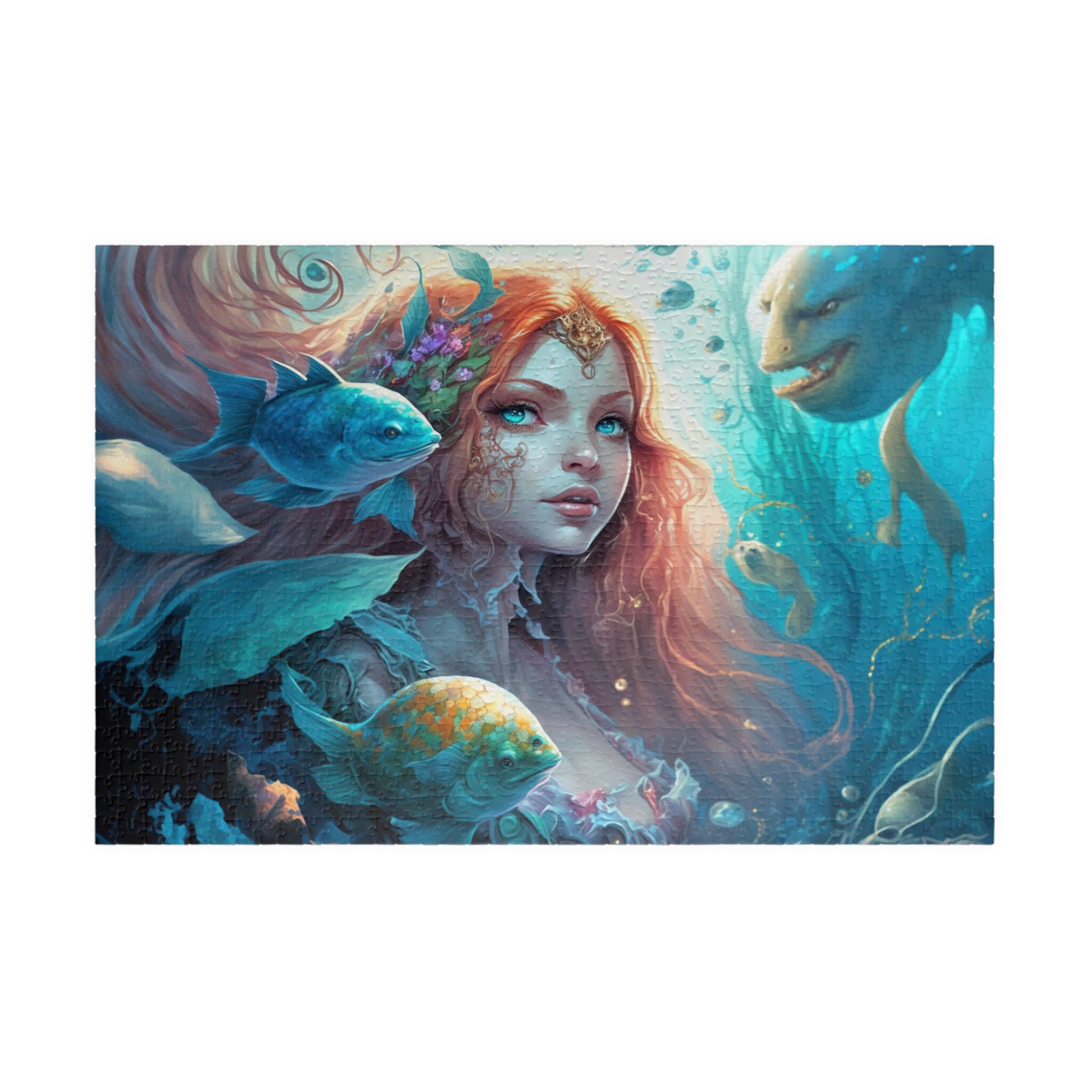 Beautiful Mermaid Jigsaw Puzzle - Mermaids Swimming Lovers Gift ...