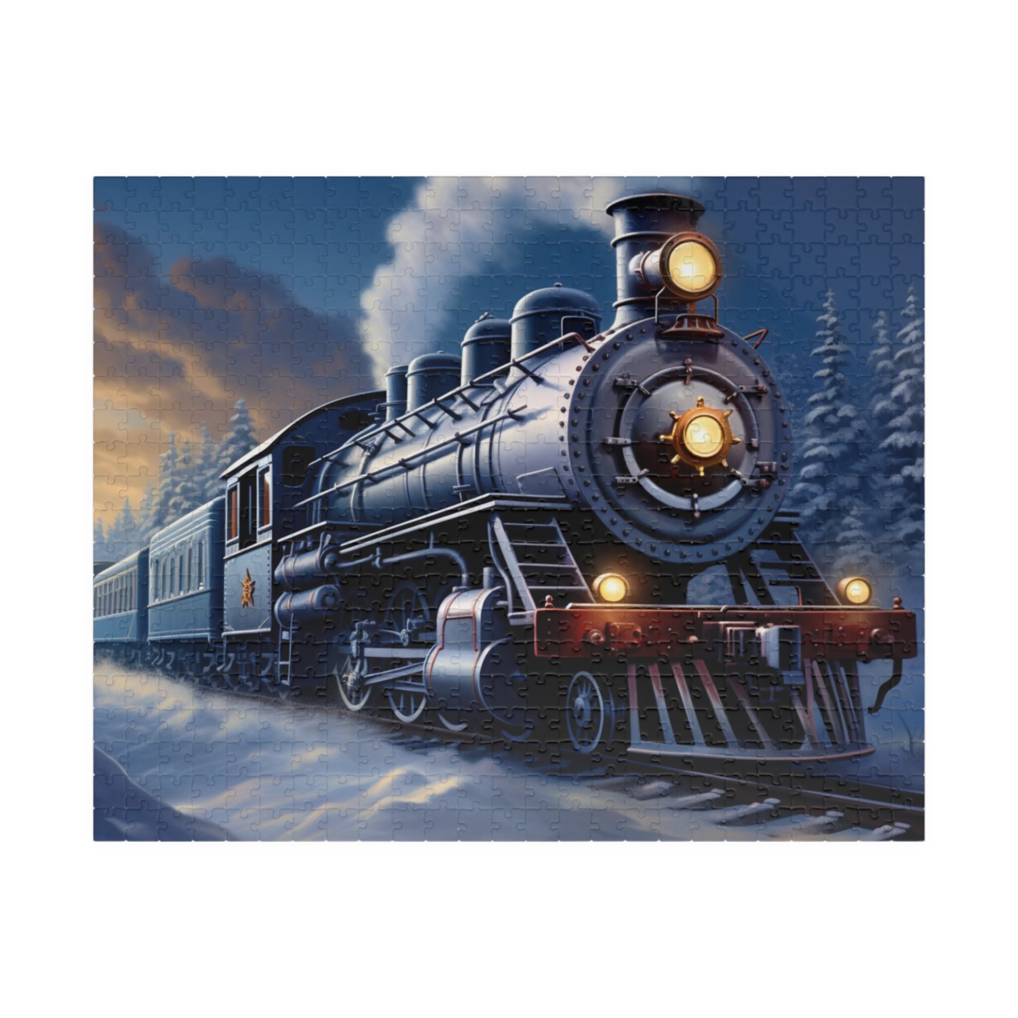 Railroad Train Jigsaw Puzzle Steam Locomotive Family Activity Polar ...