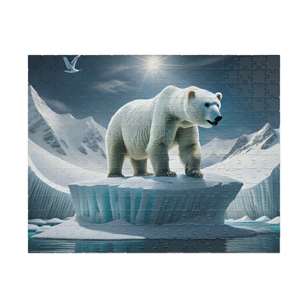 Polar Bear on Iceberg Jigsaw Puzzle - Arctic Animal Lovers Gift ...