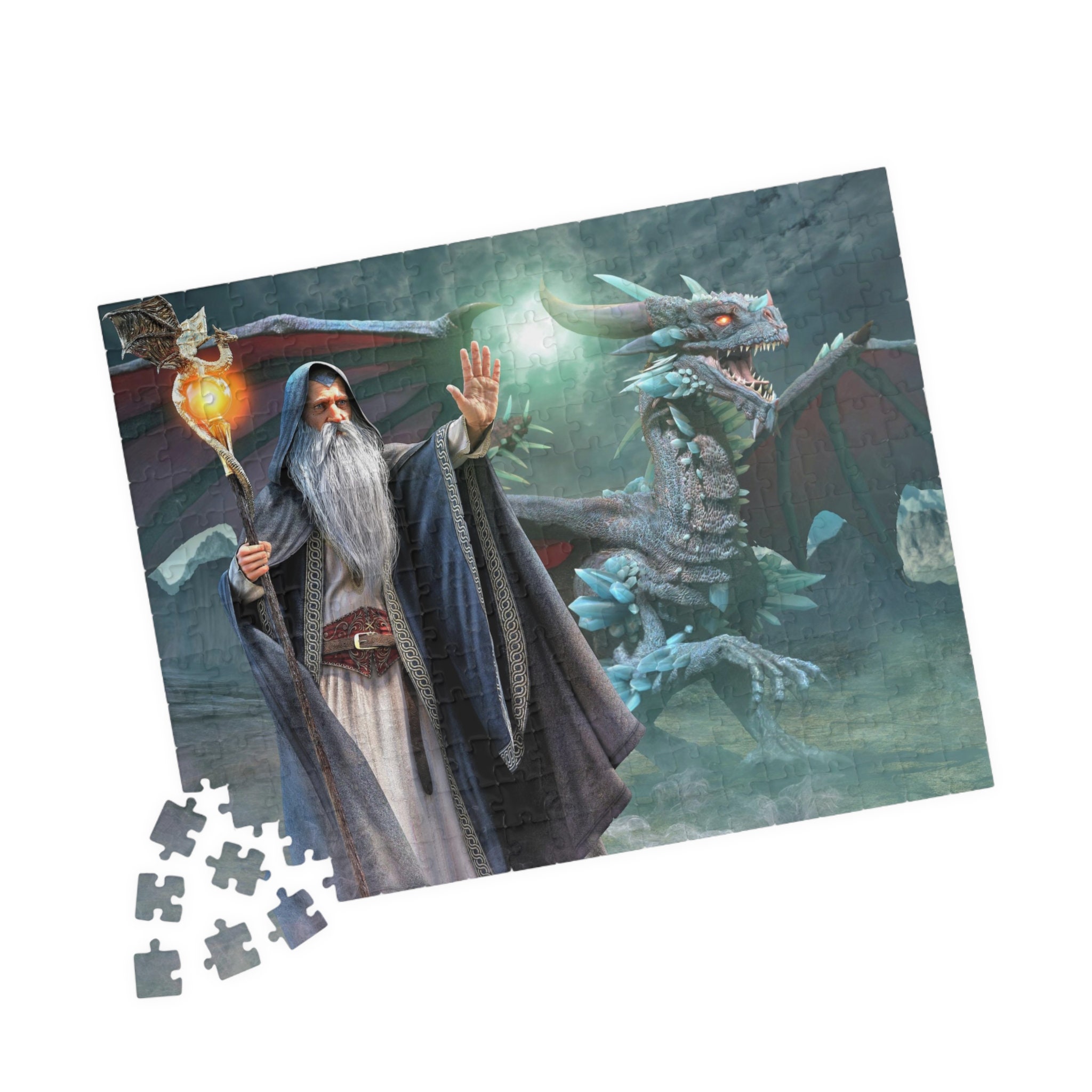 Wizard and Dragon Jigsaw Puzzle - Dungeons Dragons Puzzles - D & D Game ...