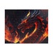 D&D Dragon Jigsaw Puzzle - Dungeons and Dragons Lovers Gift - Fire ...