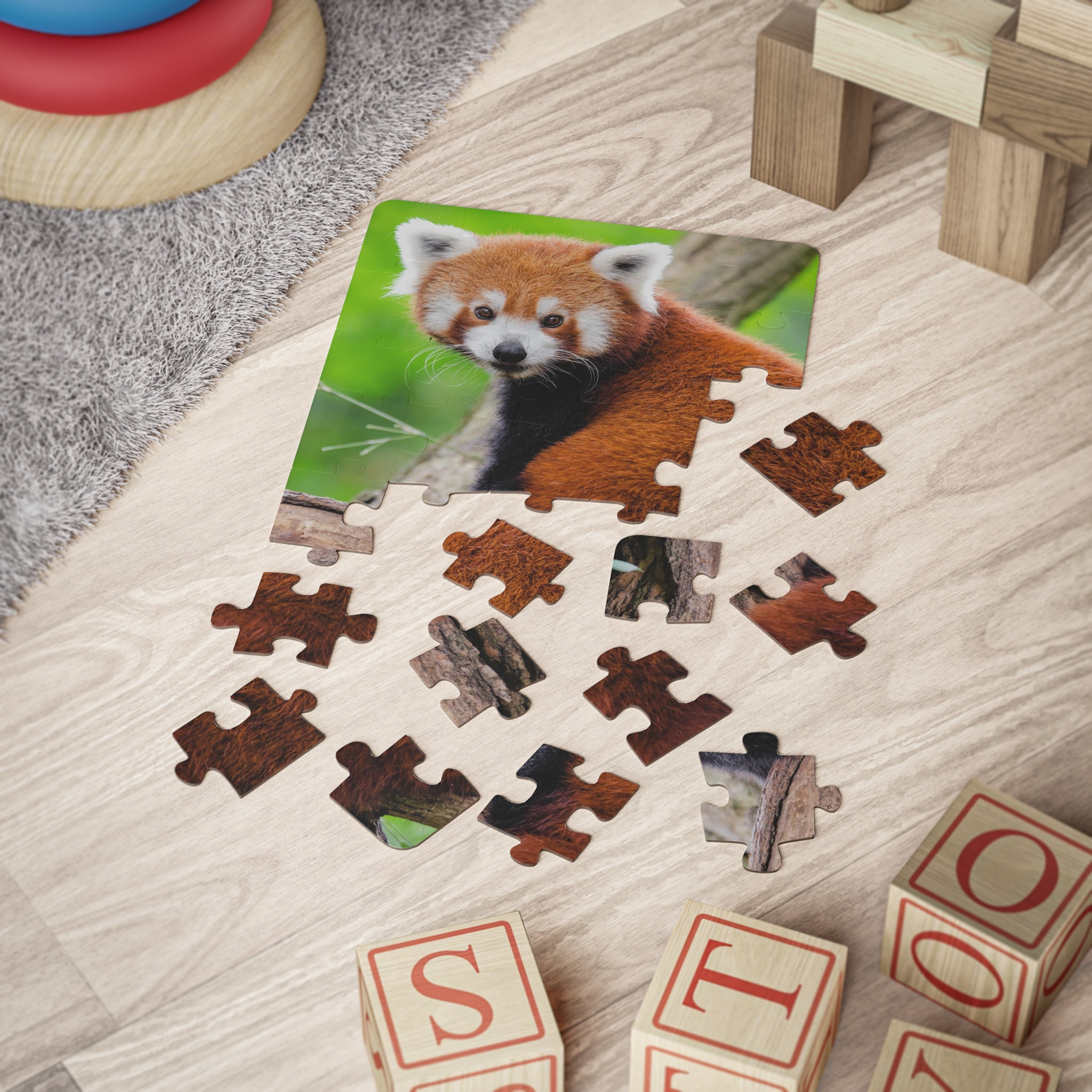 Cute Red Panda Bears Kid's Jigsaw Puzzle - Toddler Pandas Animals Gift ...