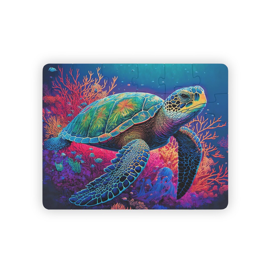 Sea Turtle Kid's Jigsaw Puzzle - Toddler Giant Turtles Gift - Children ...