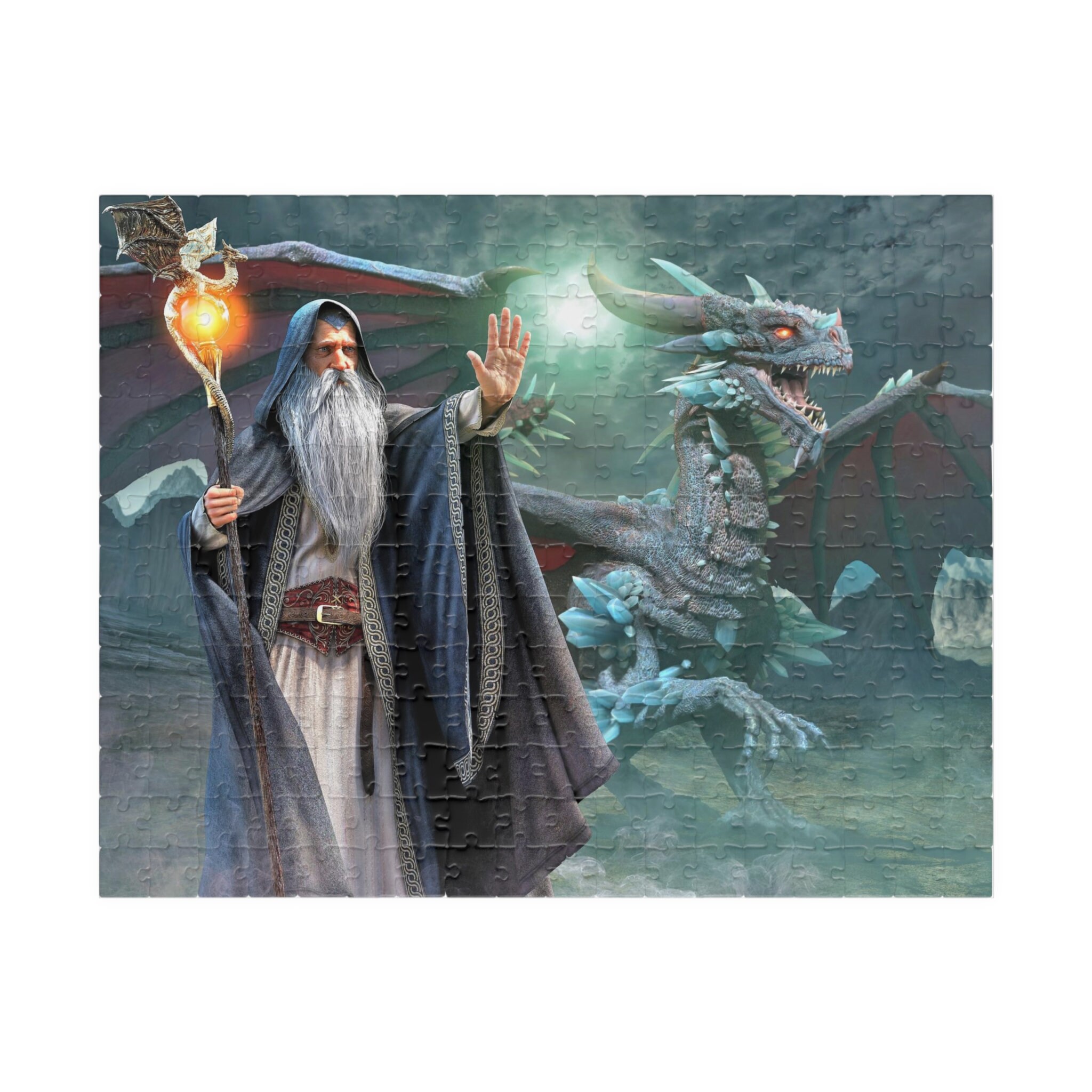 Wizard and Dragon Jigsaw Puzzle - Dungeons Dragons Puzzles - D & D Game ...
