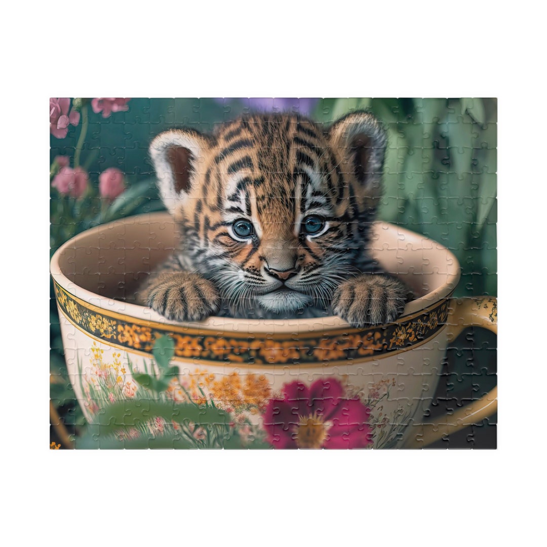 Cute Tiger Cub Jigsaw Puzzle - Baby Tigers Gift - Big Cats Lovers ...