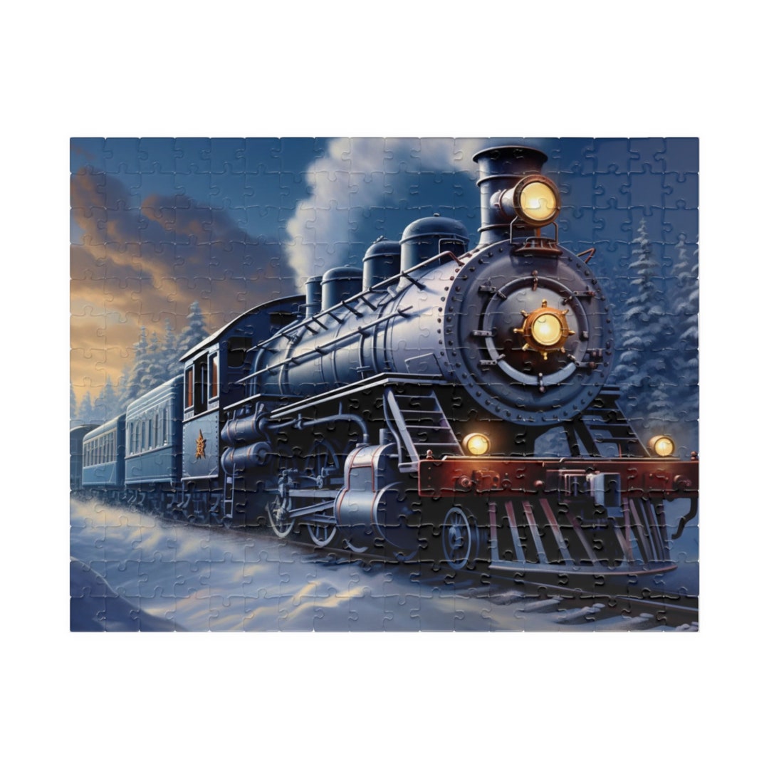 Railroad Train Jigsaw Puzzle - Steam Locomotive Family Activity - Polar ...