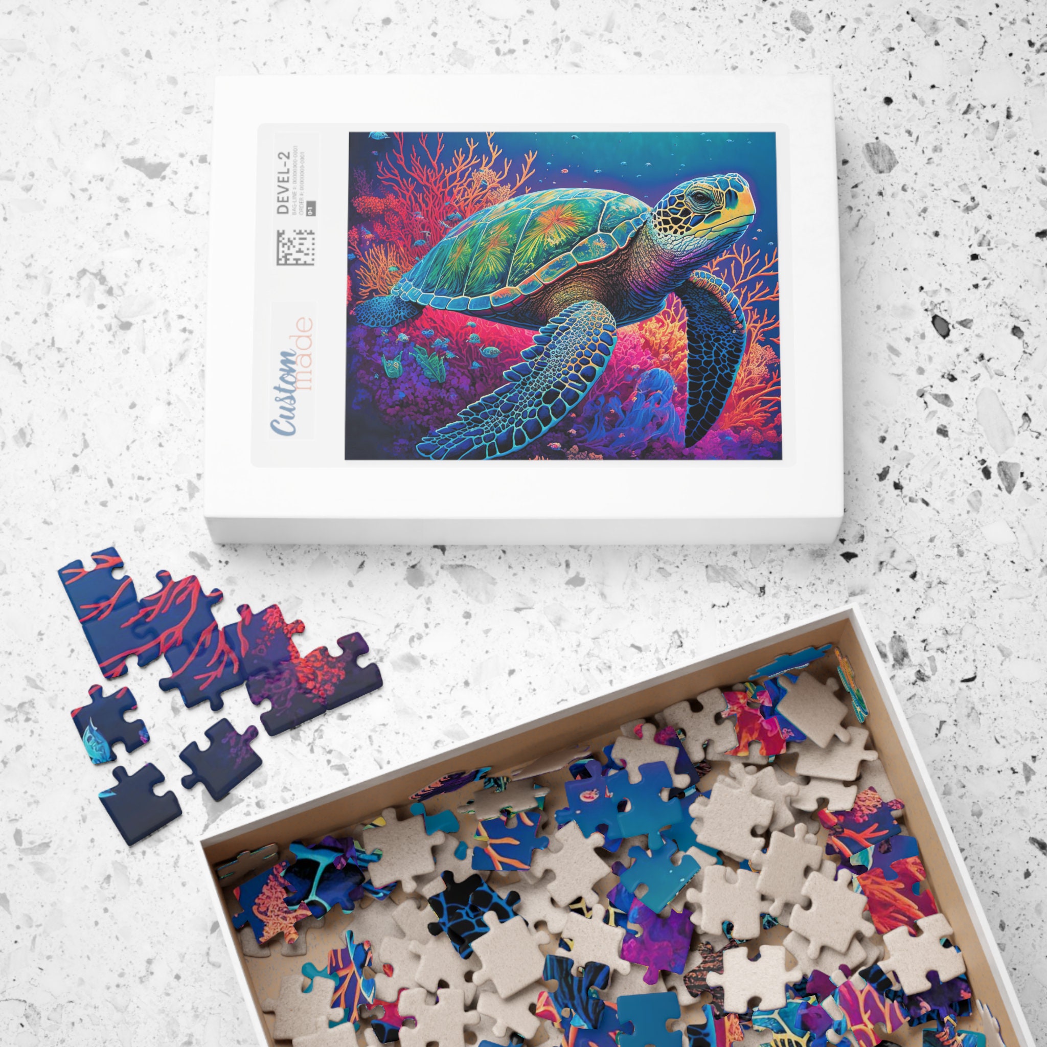 Sea Turtle Jigsaw Puzzle - Giant Turtles Lovers Gift - Colorful ...