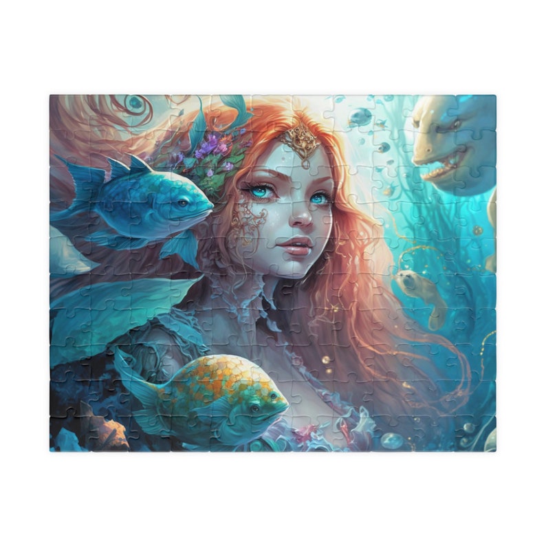 Beautiful Mermaid Jigsaw Puzzle - Mermaids Swimming Lovers Gift ...