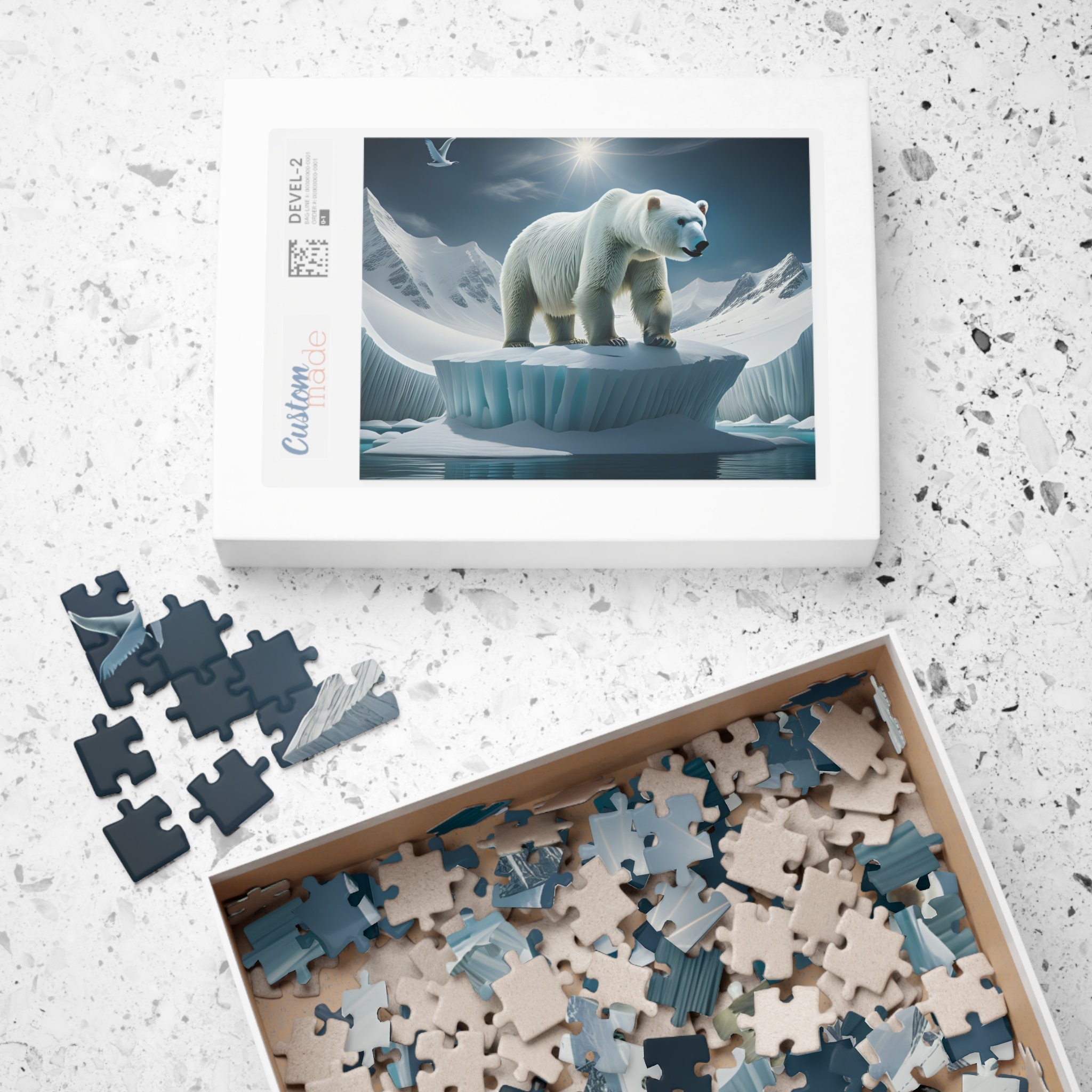 Polar Bear on Iceberg Jigsaw Puzzle - Arctic Animal Lovers Gift ...