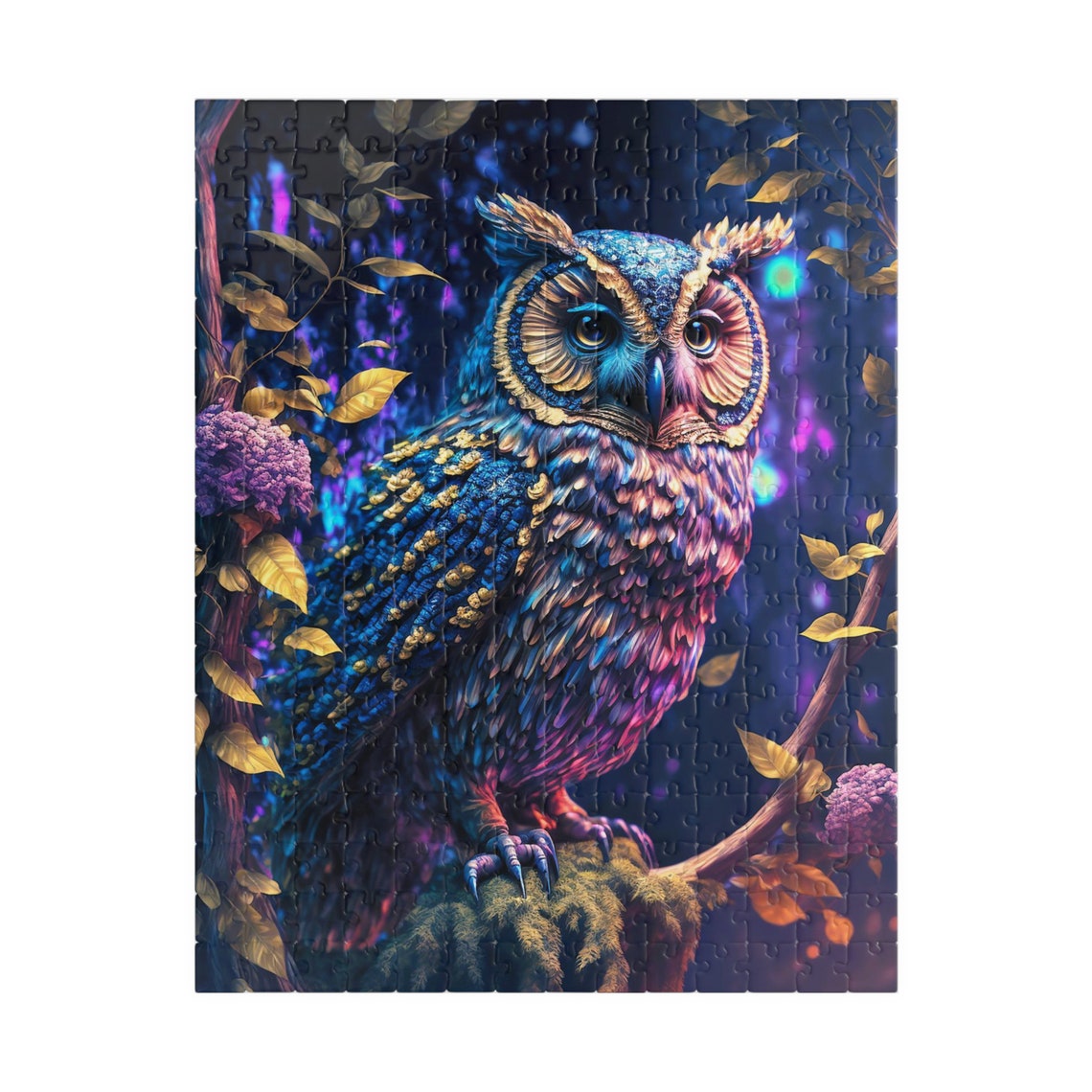 Fairytale Owl Jigsaw Puzzle - Magical Owls Lovers Gift - Metalic Bird ...