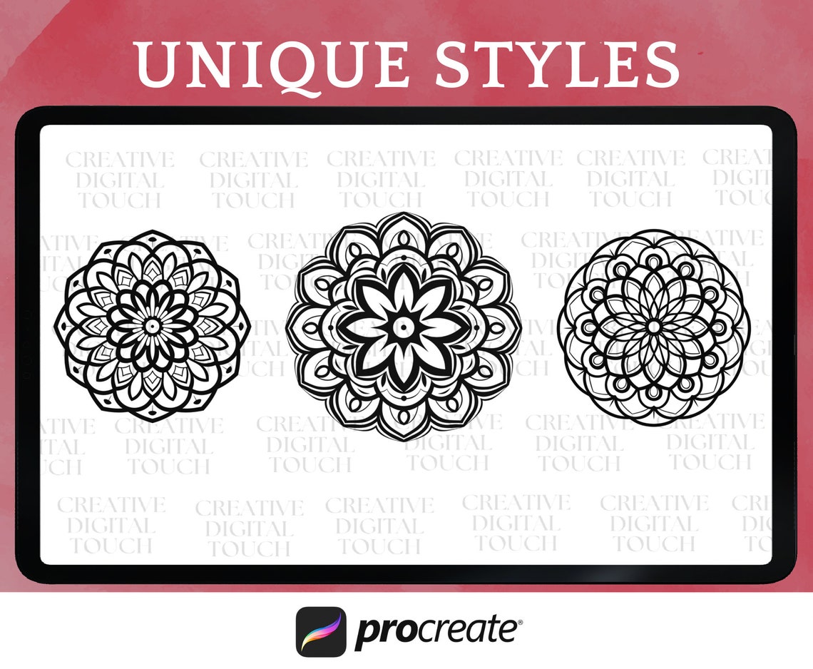 Mandalas Pack, 125 Mandala Designs for Procreate, Mandalas to Color ...