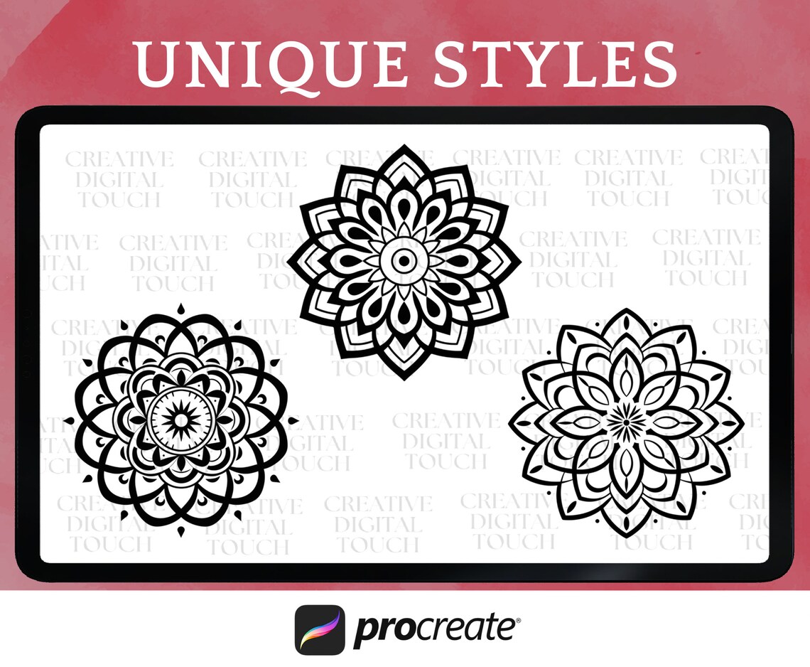 Mandalas Pack, 125 Mandala Designs for Procreate, Mandalas to Color ...