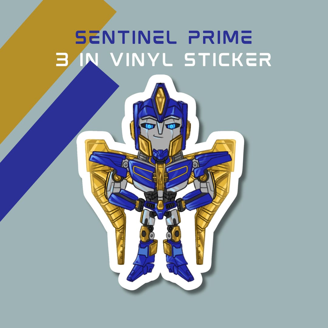 Transformers 1 Sentinel Prime Sticker | Water Resistant Vinyl Stickers ...