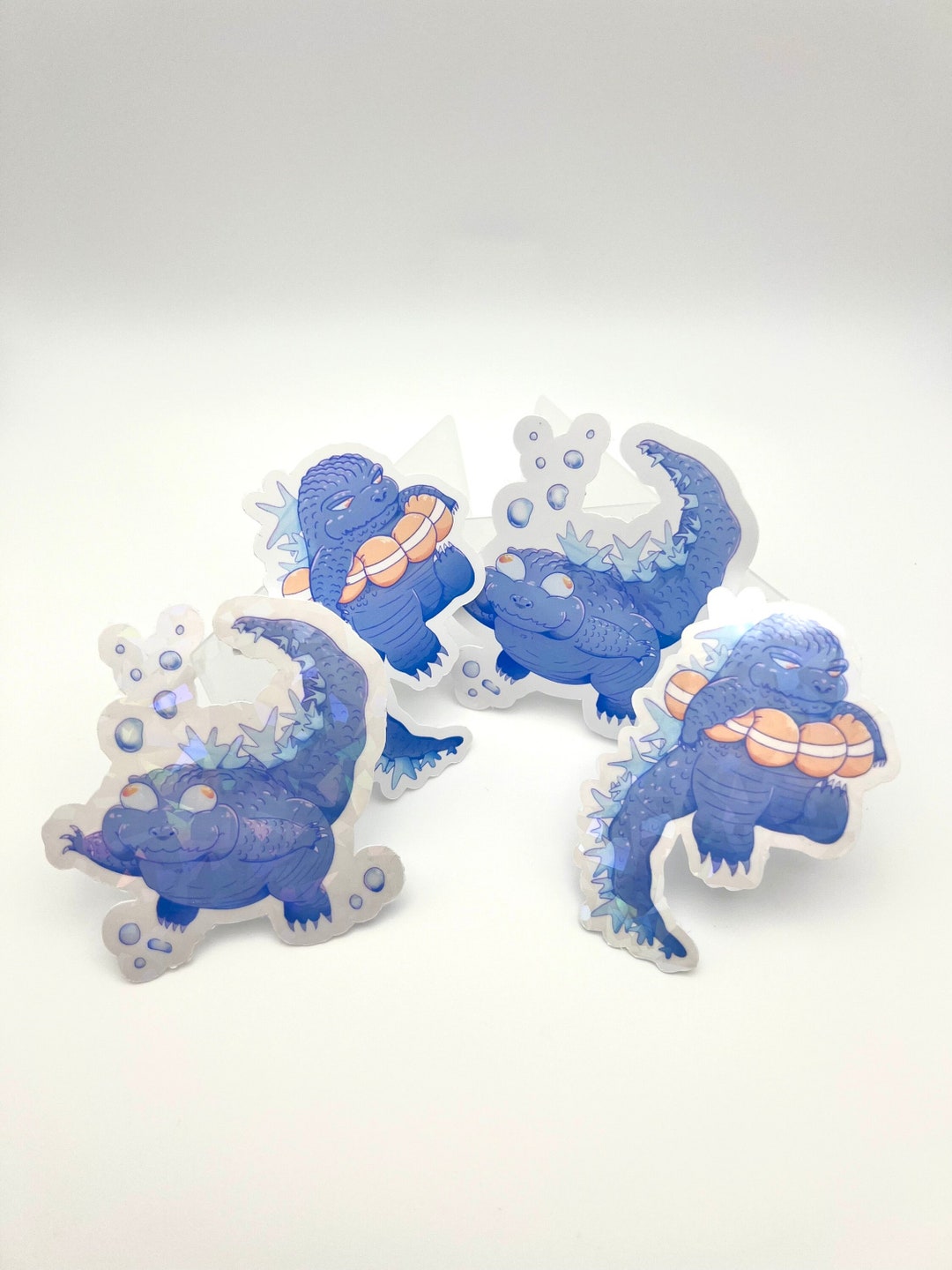 Floating Godzilla Kaiju Holographic and Glossy Stickers | Water ...